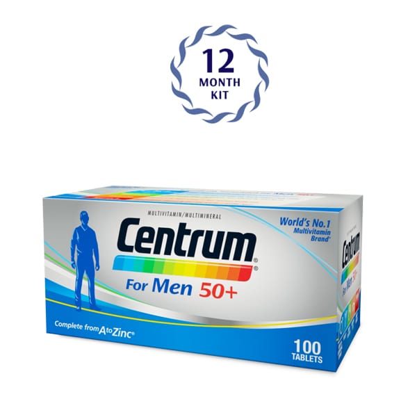 Buy Centrum® for Men 50+ (100 tabs) 12 months package | Bundle of 6 ...